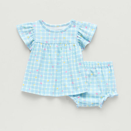 Click here for Okie Dokie Baby Girls Flutter 2-pc. Dress Set  6 M... prices