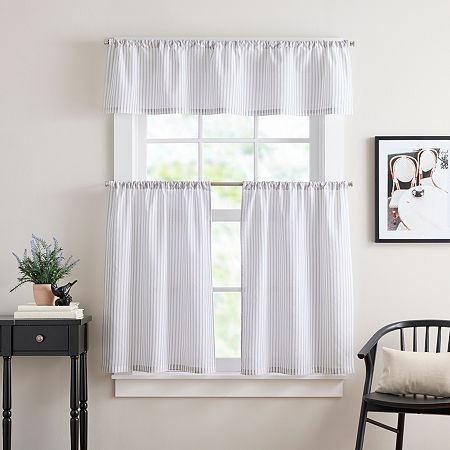 Click here for CHF James 3-pc. Rod Pocket Window Tier  One Size... prices