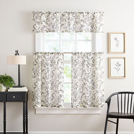 Click here for CHF Hummingbird 3-pc. Rod Pocket Window Tier  One... prices