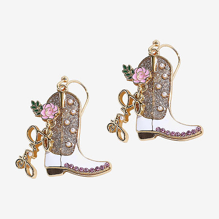 Click here for Mixit Bride Cowboy Boot Womens Flower Drop Earring... prices
