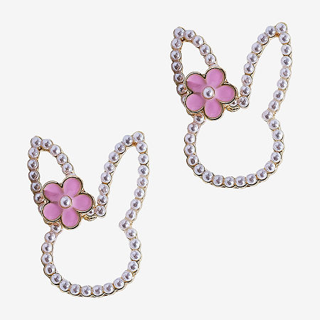 Click here for Mixit Easter Bunny 1 1/4 Inch Flower Stud Earrings... prices