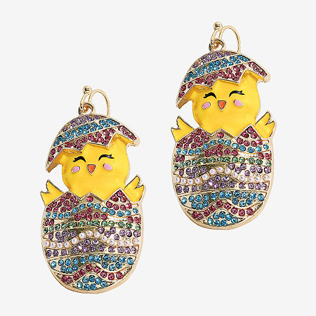 Click here for Mixit Easter Egg Baby Chick Womens Drop Earrings... prices