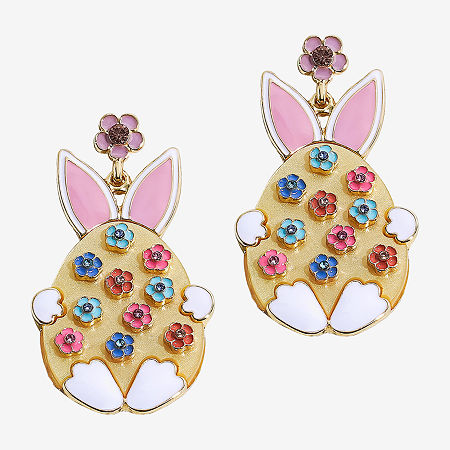 Click here for Mixit Easter Egg Bunny Womens Flower Drop Earrings... prices