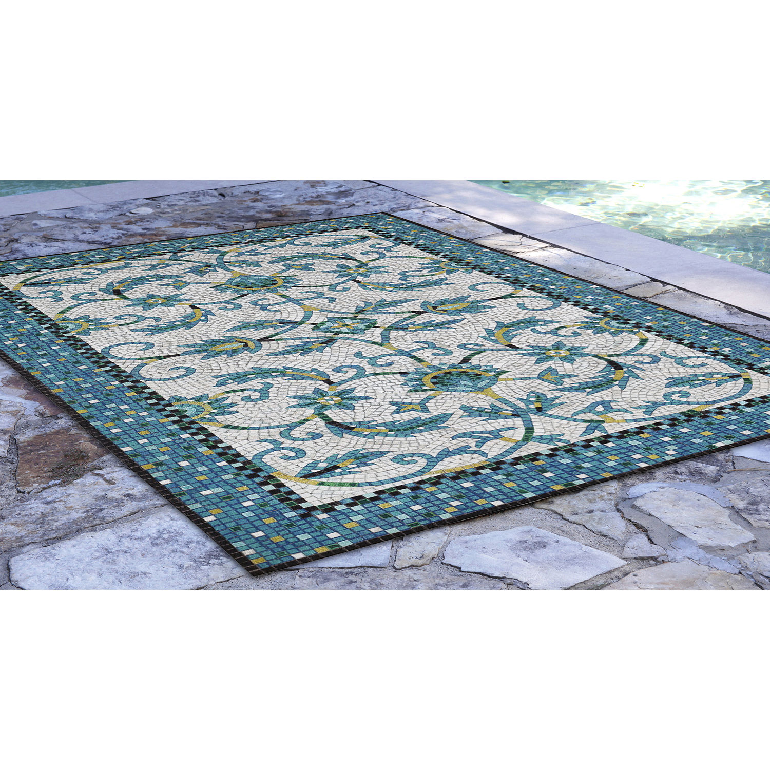Liora Manne Visions IV Palazzo Indoor/Outdoor Rug, Color: Blue - JCPenney Liora Manne Visions IV Palazzo Indoor/Outdoor Rug, Color: Blue - JCPenney