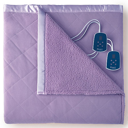 Micro Flannel(R) Sherpa Amethyst Electric Blanket