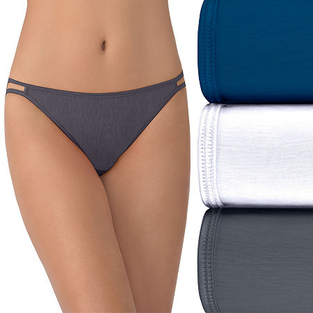 Vanity Fair 3 Pack Illumination String Bikini Panty - Nws Multi