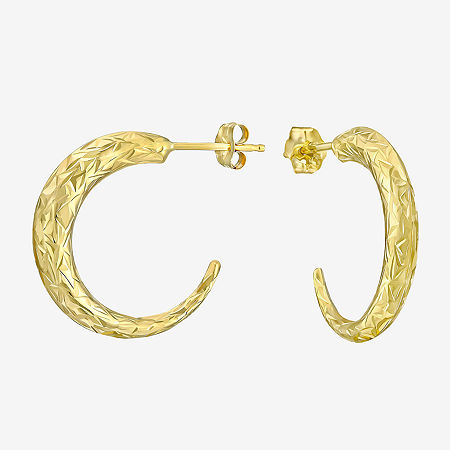Click here for C-Hoop Womens 10K Gold 20mm Round Hoop Earrings  O... prices