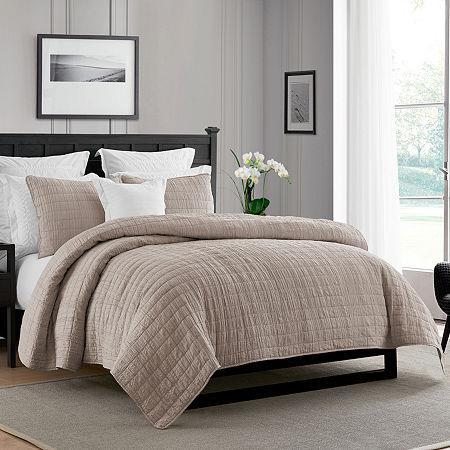 Click here for Cathay Home Inc. Enzyme Washed Crinkle Quilt Set... prices