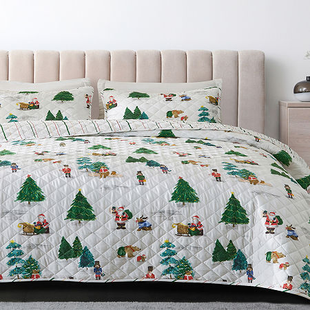 Click here for Linery Holiday Reversible Quilt Set  One Size  Mul... prices