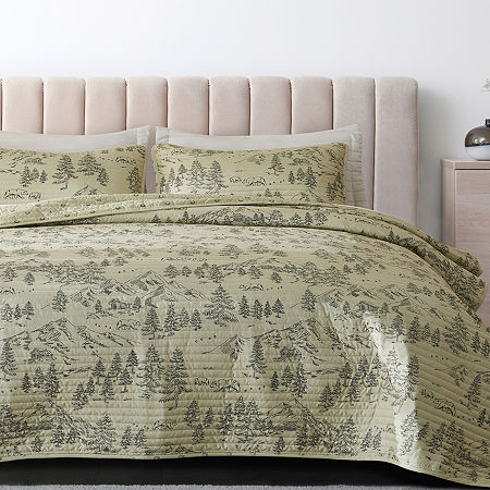 Click here for Linery Rustic Bear Reversible Quilt Set  One Size... prices