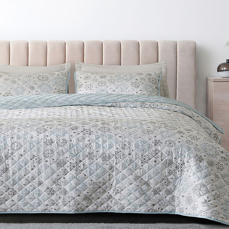 Click here for Linery Winter Snowflake Reversible Quilt Set  One... prices