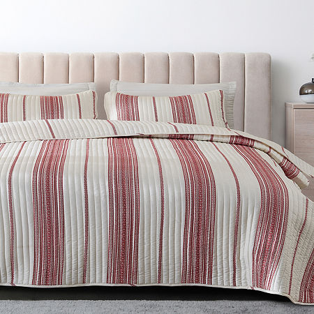 Click here for Linery Farmhouse Stripe Reversible Quilt Set  One... prices