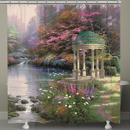 Click here for Thomas Kinkade The Garden Of Prayer Shower Curtain... prices