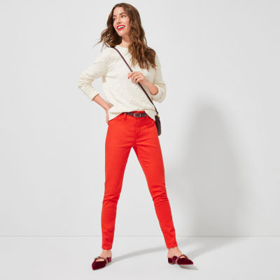 Layering Potential: St. John's Bay Embroidered Sweater, Skinny Jeans ...