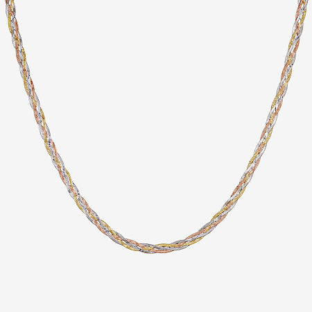 Click here for Made in Italy Womens 14K Tri-Color Gold 18 Inch He... prices