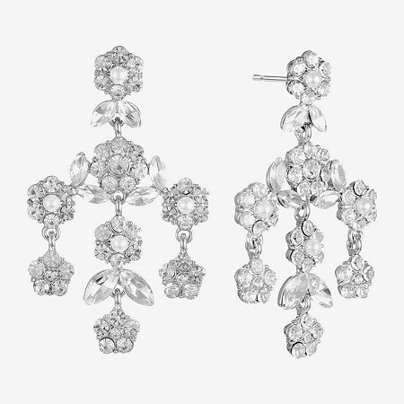 Click here for Monet Jewelry Timeless Silver Tone Womens Glass Si... prices