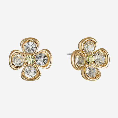 Click here for Monet Jewelry Gold Tone Glass 10mm Flower Stud Ear... prices
