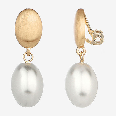 Click here for Monet Jewelry Gold Tone Womens Simulated Pearl Ova... prices