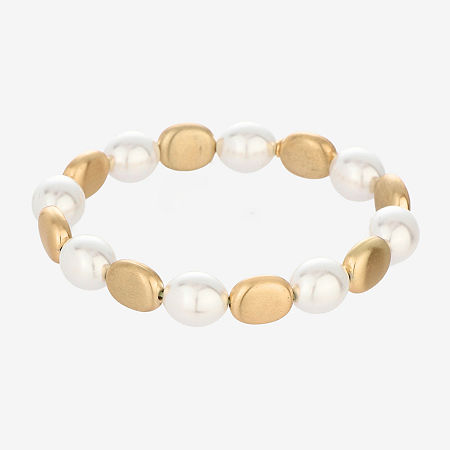 Click here for Monet Jewelry Gold Tone Womens Simulated Pearl Ova... prices