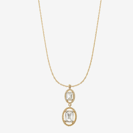 Click here for Monet Jewelry Womens Glass Oval 17 Inch Pendant Ne... prices