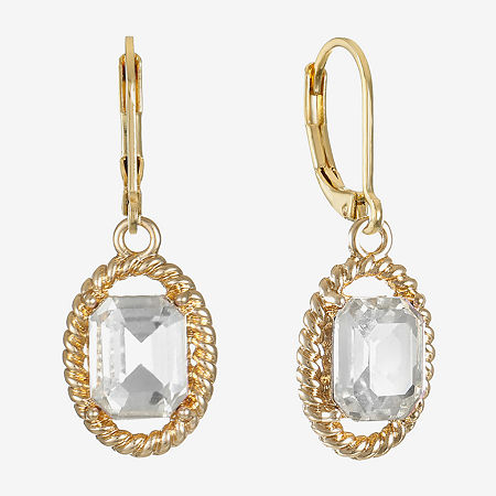 Click here for Monet Jewelry Womens Glass Oval Drop Earrings  One... prices