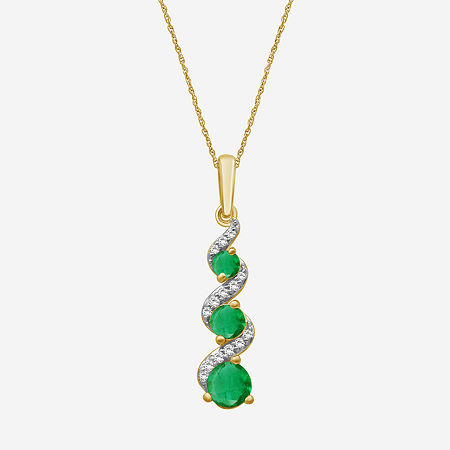 Click here for Womens Diamond Accent Gemstone 10K Gold 18 Inch Pe... prices