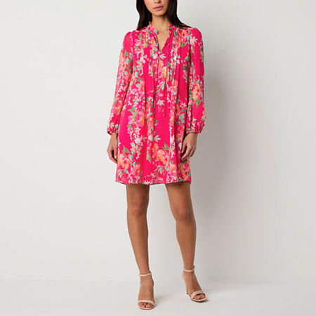 Click here for Jessica Howard Womens Long Sleeve Floral Shift Dre... prices