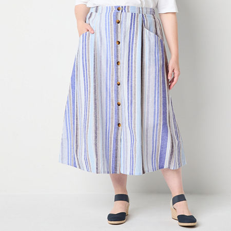 Click here for St. Johns Bay Womens Plus Midi A-Line Skirt  3x  B... prices