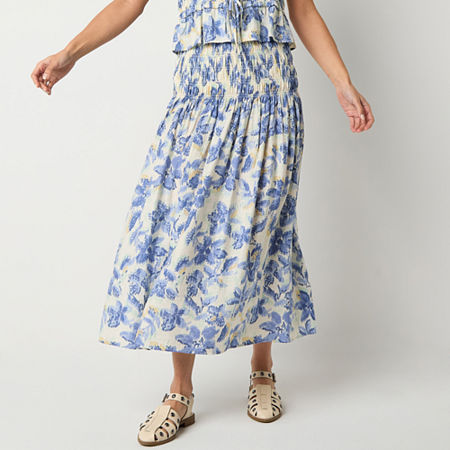Click here for a.n.a Smocked Waist Womens Midi A-Line Skirt  Xx-l... prices