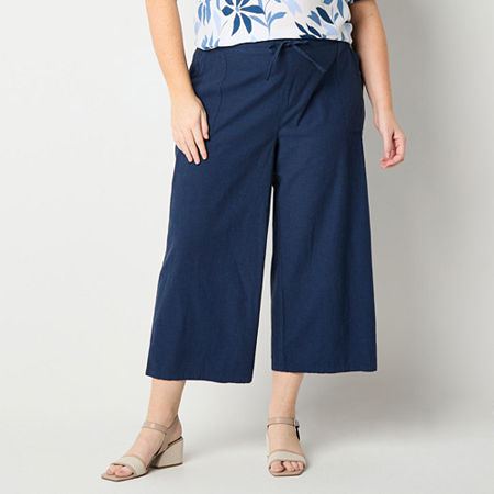 Click here for Liz Claiborne Womens Wide Leg Mid Rise Plus Pull-O... prices