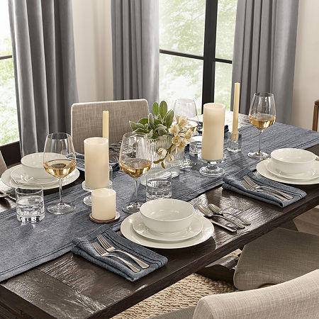 Click here for Fieldcrest Luxury Cotton-Linen Herringbone Table R... prices