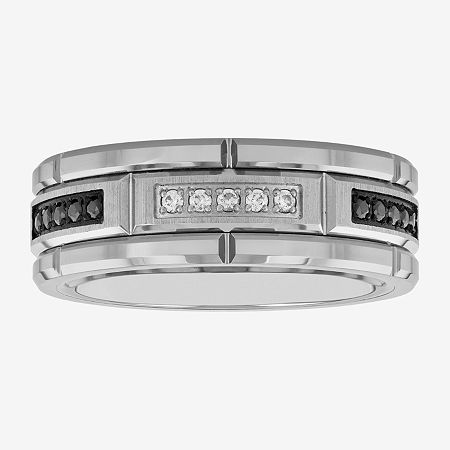 Click here for Mens 8MM 1/8 CT. T.W. Diamond Tungsten Wedding Ban... prices