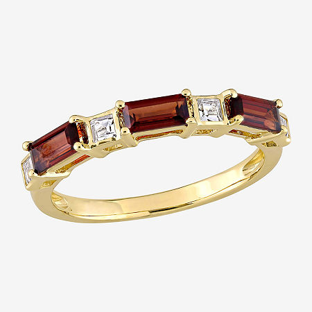 Click here for Womens Genuine Red Garnet 10K Gold Stackable Ring... prices