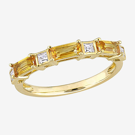 Click here for Womens Genuine Yellow Citrine 10K Gold Stackable R... prices