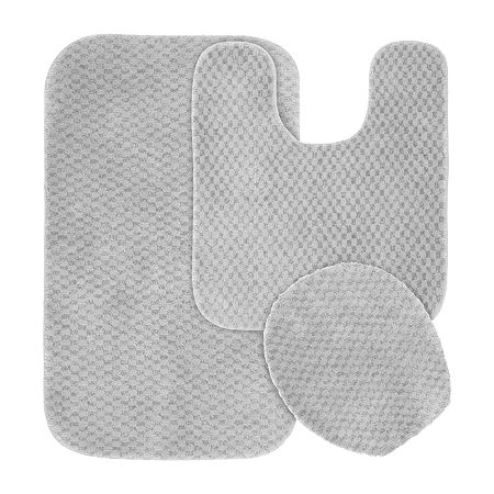 Garland Cabernet Nylon Washable Bathroom 3pc. Rug Set