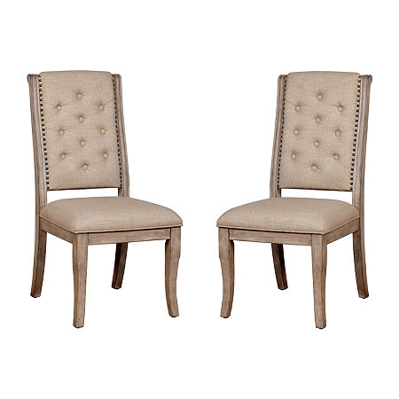 Click here for Alvarada 2-pc. Upholstered Tufted Dining Chair  On... prices