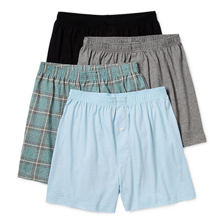Click here for Stafford Knit Mens 4 Pack Boxers  Xx-large  Gray prices