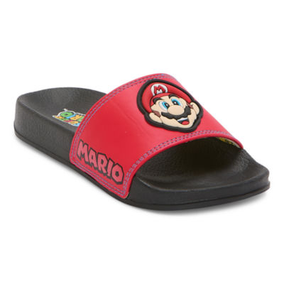 Ground Up Boys Mario Slide Round Slip-On Shoe, Color: Red - JCPenney