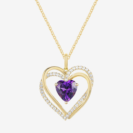 Click here for Womens Genuine Purple Amethyst 14K Gold Over Silve... prices