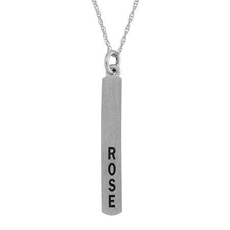 Click here for Personalized Sterling Silver Bar Name Pendant Neck... prices