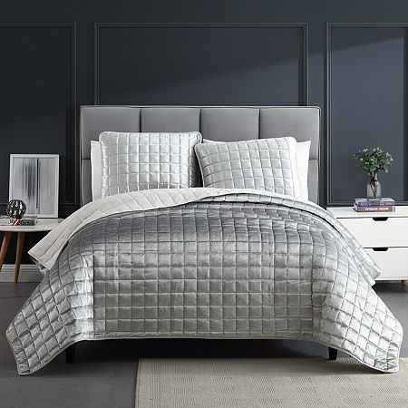 Riverbrook Home Lyndon 3 Piece Coverlet Set  King - Silver