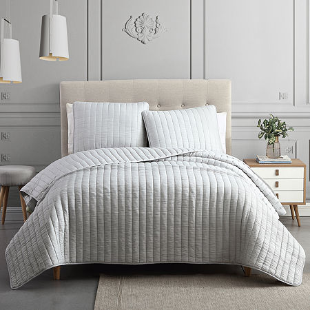 Riverbrook Home Moonstone 3-Pc. Coverlet Set  Full/Queen - Light Gray