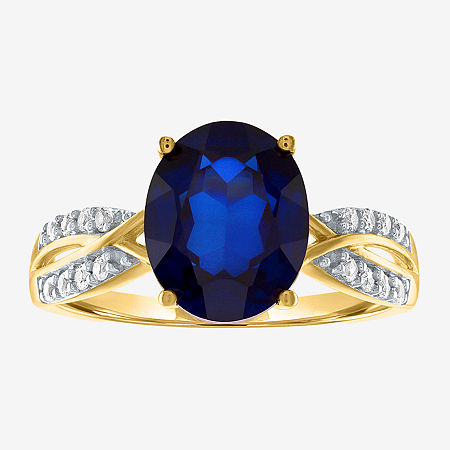 Click here for Womens Lab Created Blue Sapphire 10K Gold Sterling... prices