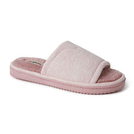 Click here for Dearfoams Demi Rib Knit Womens Memory Foam Slip-On... prices