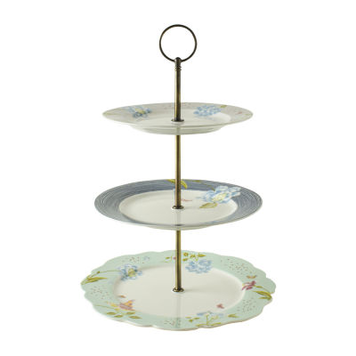 Laura Ashley 3-Tier Porcelain Cake Stand - Heritage Collectables, Color ...
