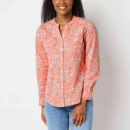 Click here for St. Johns Bay Womens Long Sleeve Cuffed Sleeve Ove... prices
