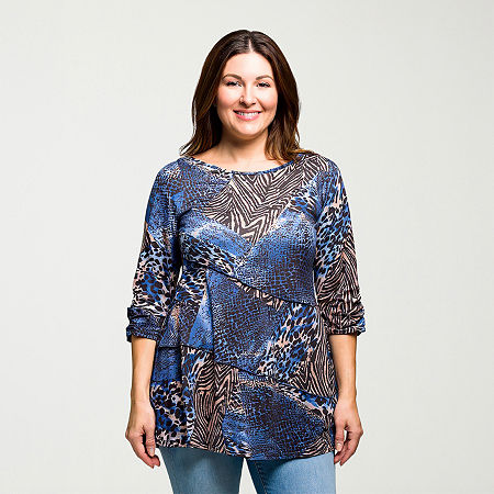 Click here for 24seven Comfort Apparel Plus Size Three Quarter Sl... prices