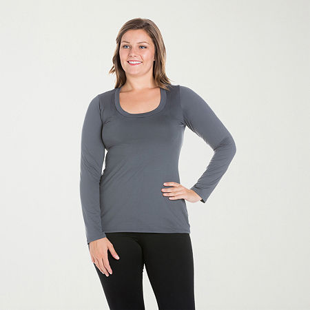 Click here for Plus Size 24/7 Comfort Apparel Long Sleeve Scoop N... prices