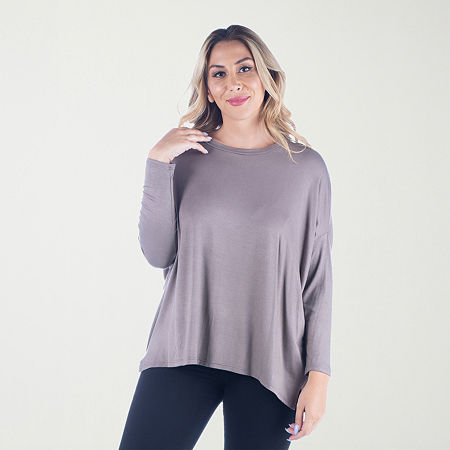 Click here for 24seven Comfort Apparel Womens Plus Round Neck 3/4... prices