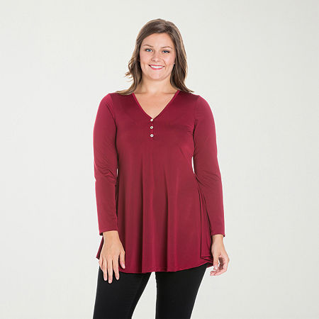 Click here for 24seven Comfort Apparel Womens Plus Long Sleeve Re... prices